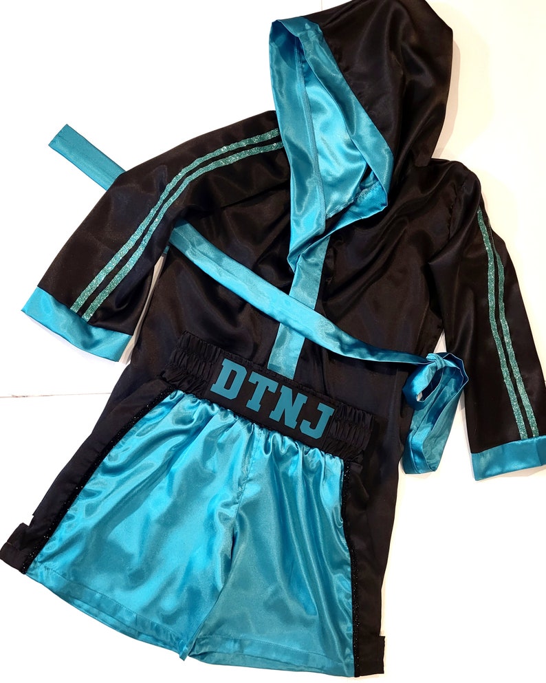 Custom Sparkle Boxing Set Robe, Shorts - for Pageant and Dancing ...