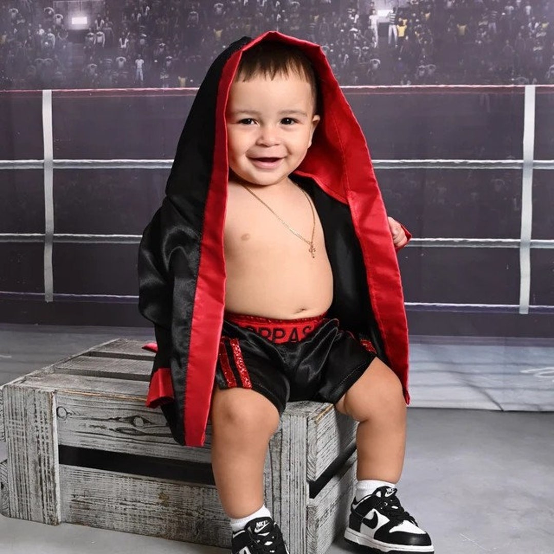 Personalized Boxing Set Robe, Shorts, Wearable Baby Gloves - Etsy