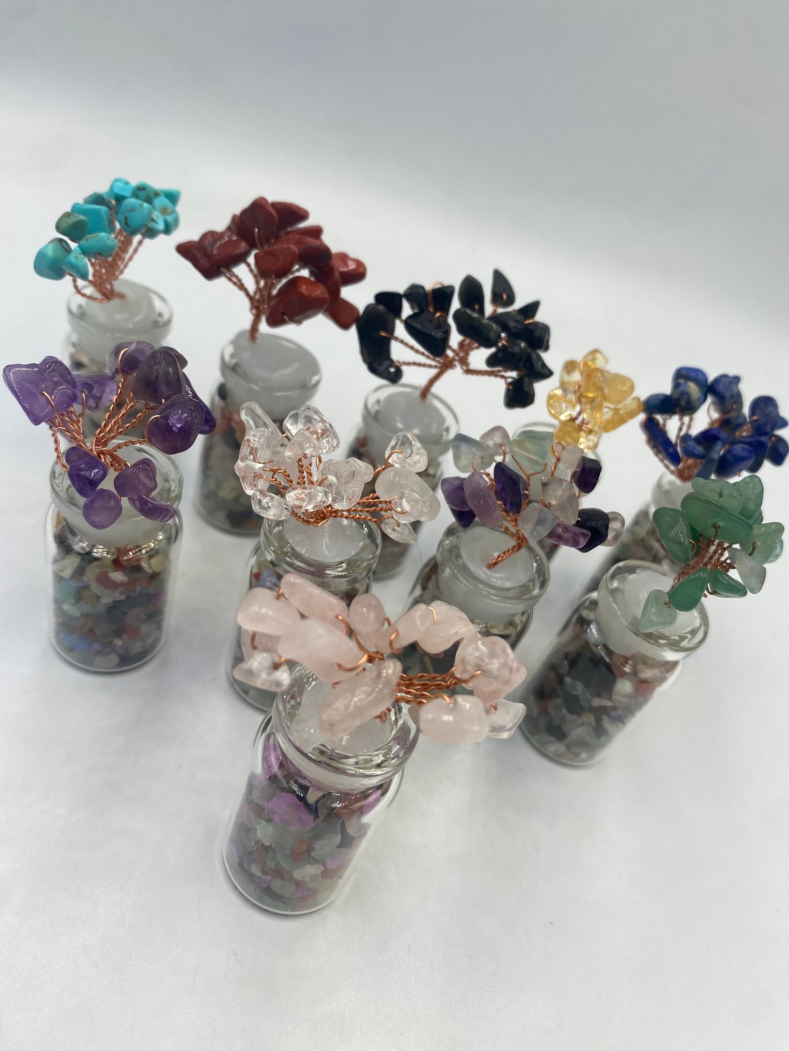 Gemstone Mini Chip Jar Tree of Life - Etsy