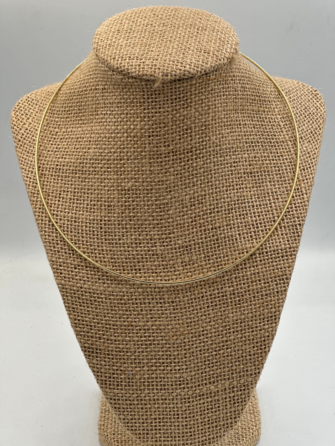 925 Gold Tone Round Omega Necklace - Etsy