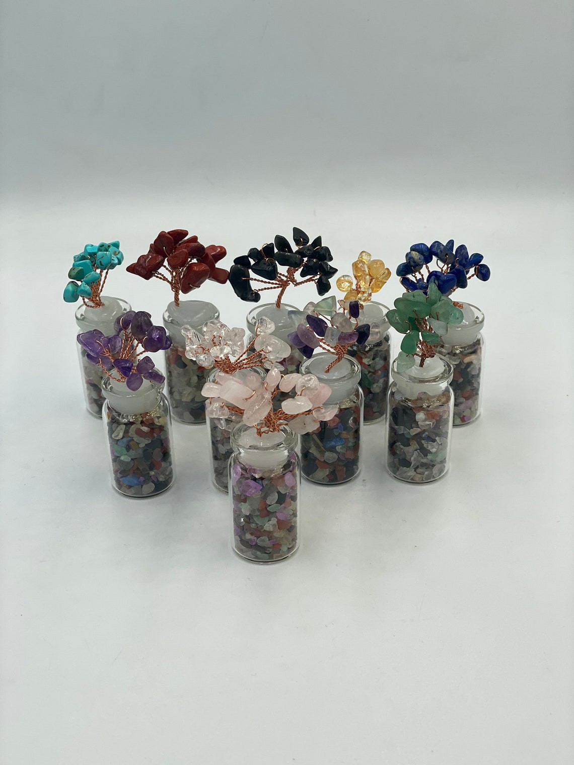 Gemstone Mini Chip Jar Tree of Life - Etsy