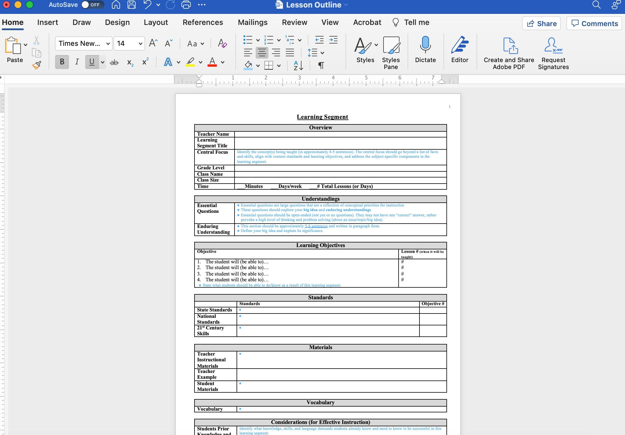 Lesson Plan Outline - Etsy
