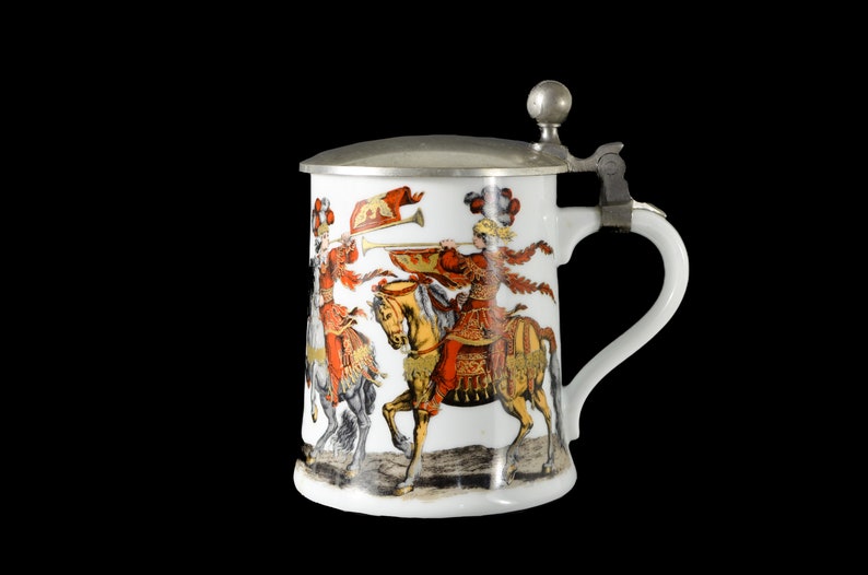 Vintage 1991 AK Kaiser Horsemen With Trumpets Porcelain Stein With ...