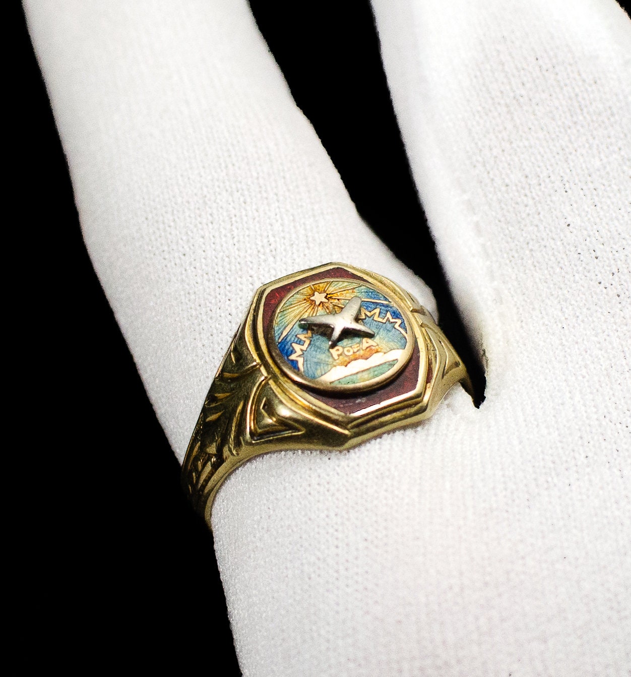 Early 20th Century Ostby Barton Insignia Ring p of A 14k Gold Ring Size ...
