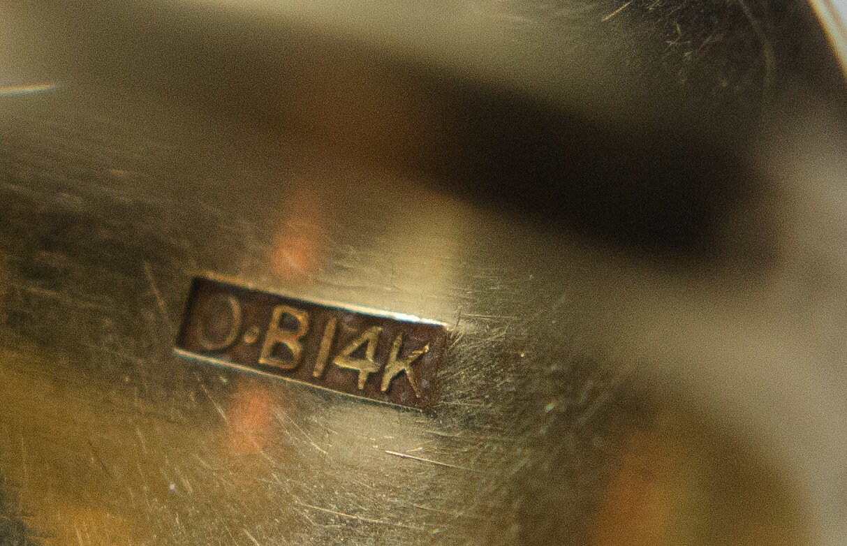 Early 20th Century Ostby Barton Insignia Ring p of A 14k Gold Ring Size ...