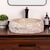 Natural Stone Vessel Bathroom Sink, Burj Ojinaga Marble, Fluted Vanity ...