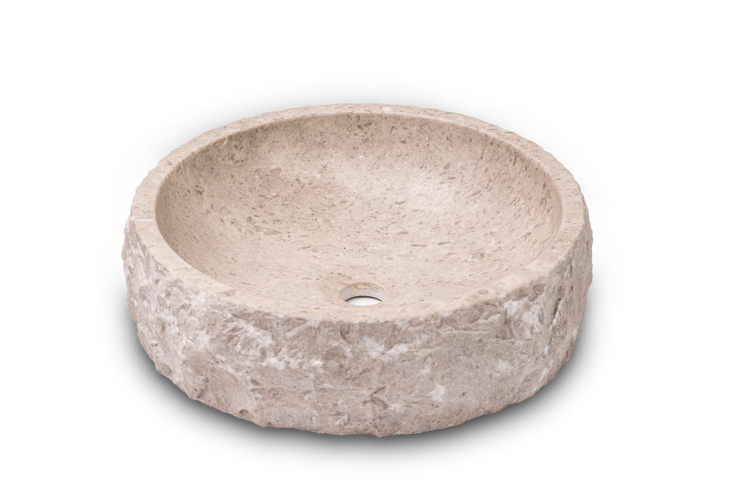 Natural Stone Vessel Bathroom Sink, Winston Ojinaga Marble, Rustic Sink ...