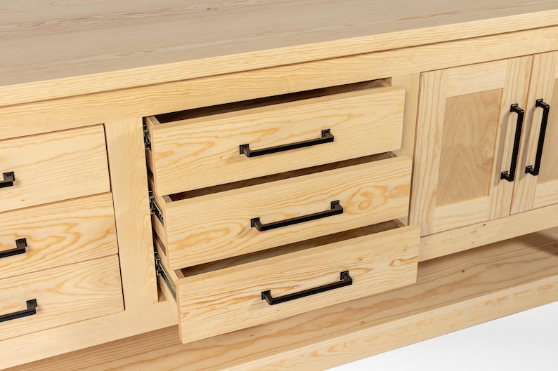 Double Sink Bathroom Vanity Cabinet, Solid Pine Wood, Handmade ...
