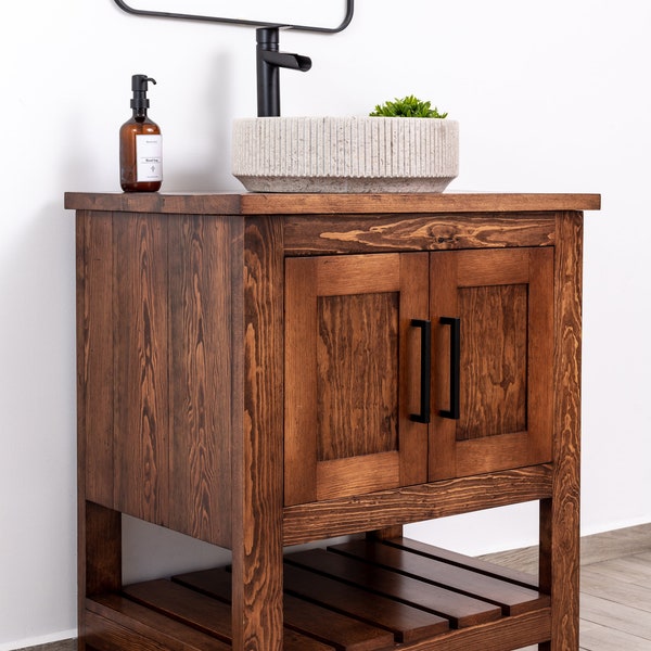 Solid Wood Bathroom Vanity Base - Etsy