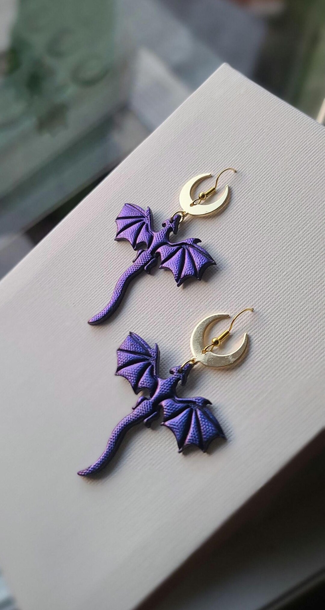 Dragon Earrings, Color Shift Dragon Earrings, Fourth Wing Earrings ...