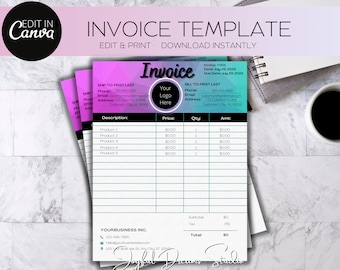 Cute Invoice Template - Etsy