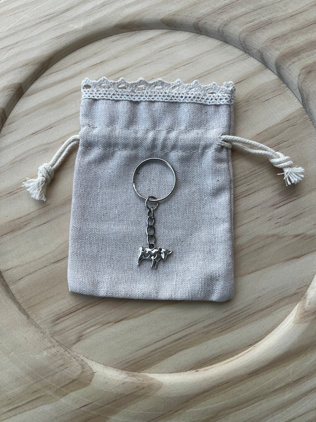 Silver Cow Keychain, Barn Animal Keychains, Silver Jewelry, Silver ...