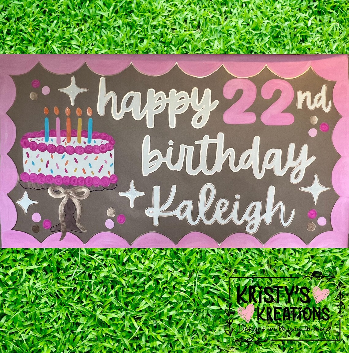 Custom Handpainted Birthday Banner - Personalized Party Decor - Etsy
