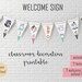 Welcome Back to School Sign | Printable | Cute Warrior Animals Theme - Etsy