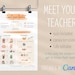 Meet Your Teacher Template Canva Editable Quiz Included - Etsy