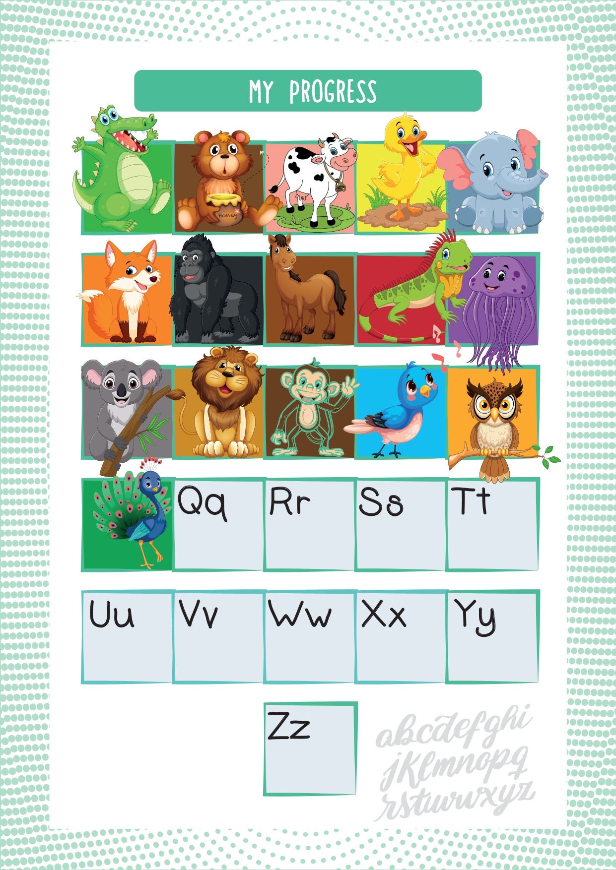 My English Alphabet Book - With Animals | 154 Pages - Plus Cover Pages ...
