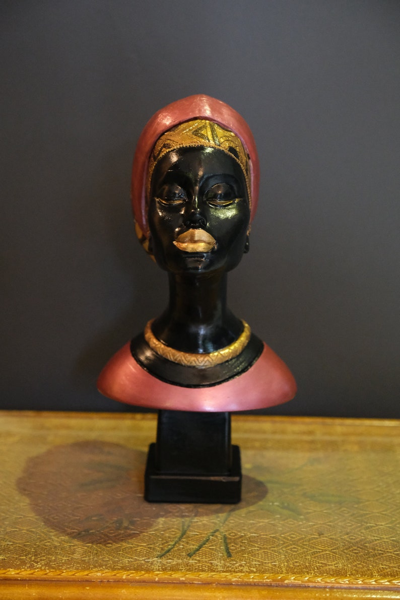 African Woman Statue Lady Bust Sculpture Black Woman Statue - Etsy