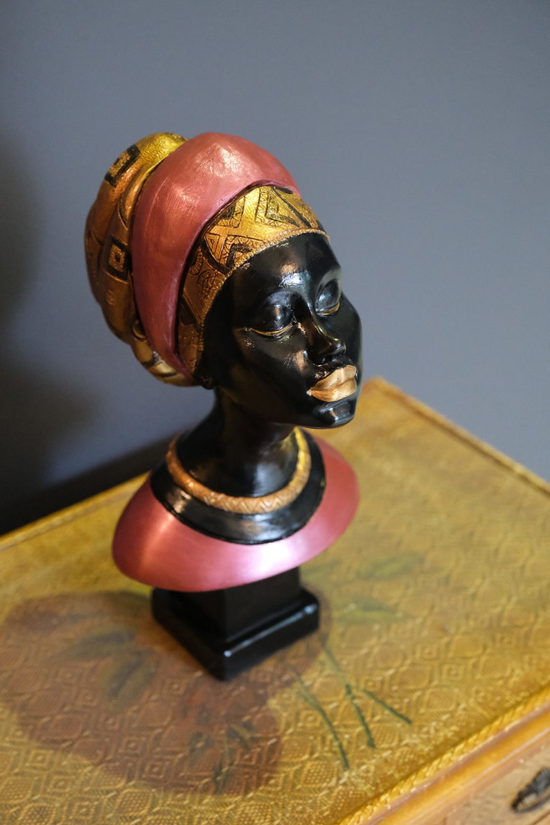 African Woman Statue Lady Bust Sculpture Black Woman Statue - Etsy