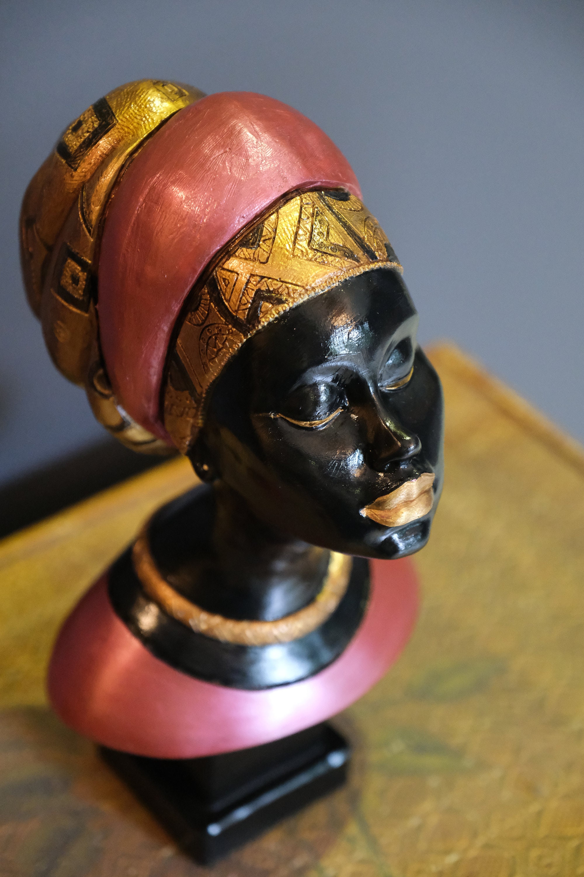 African Woman Statue Lady Bust Sculpture Black Woman Statue - Etsy