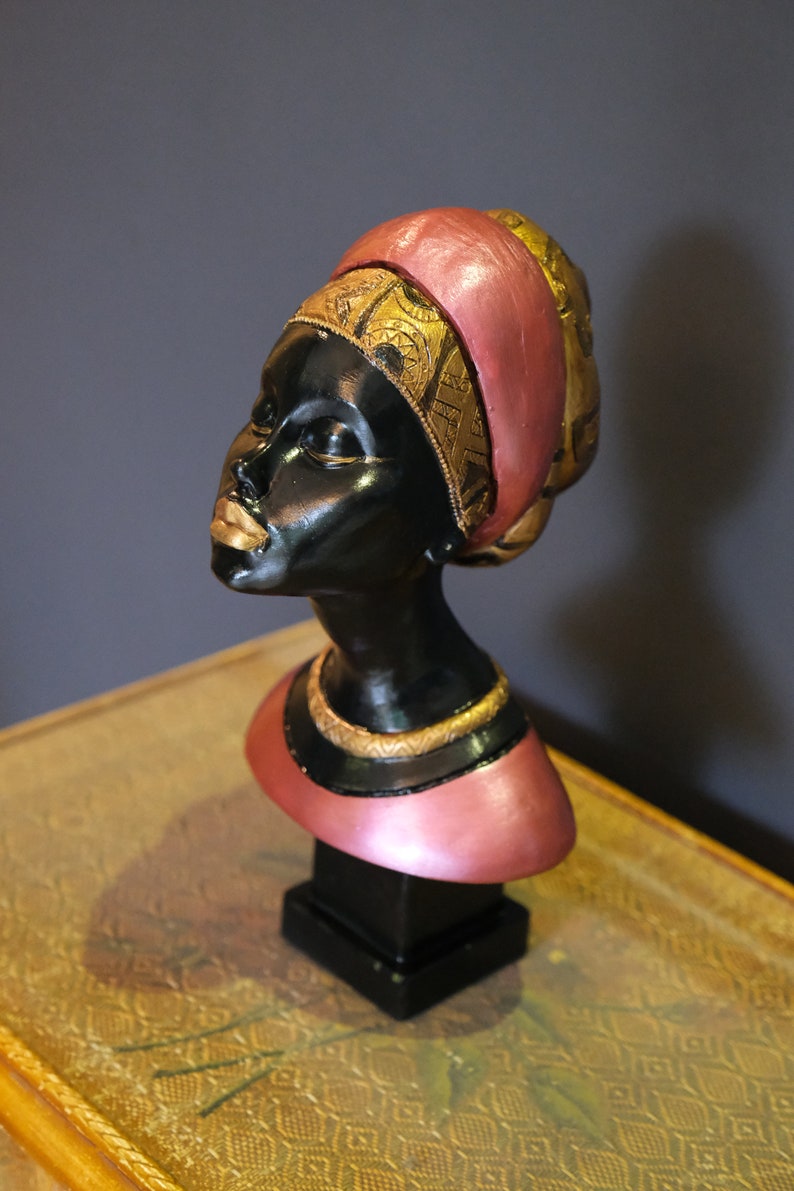African Woman Statue Lady Bust Sculpture Black Woman Statue - Etsy