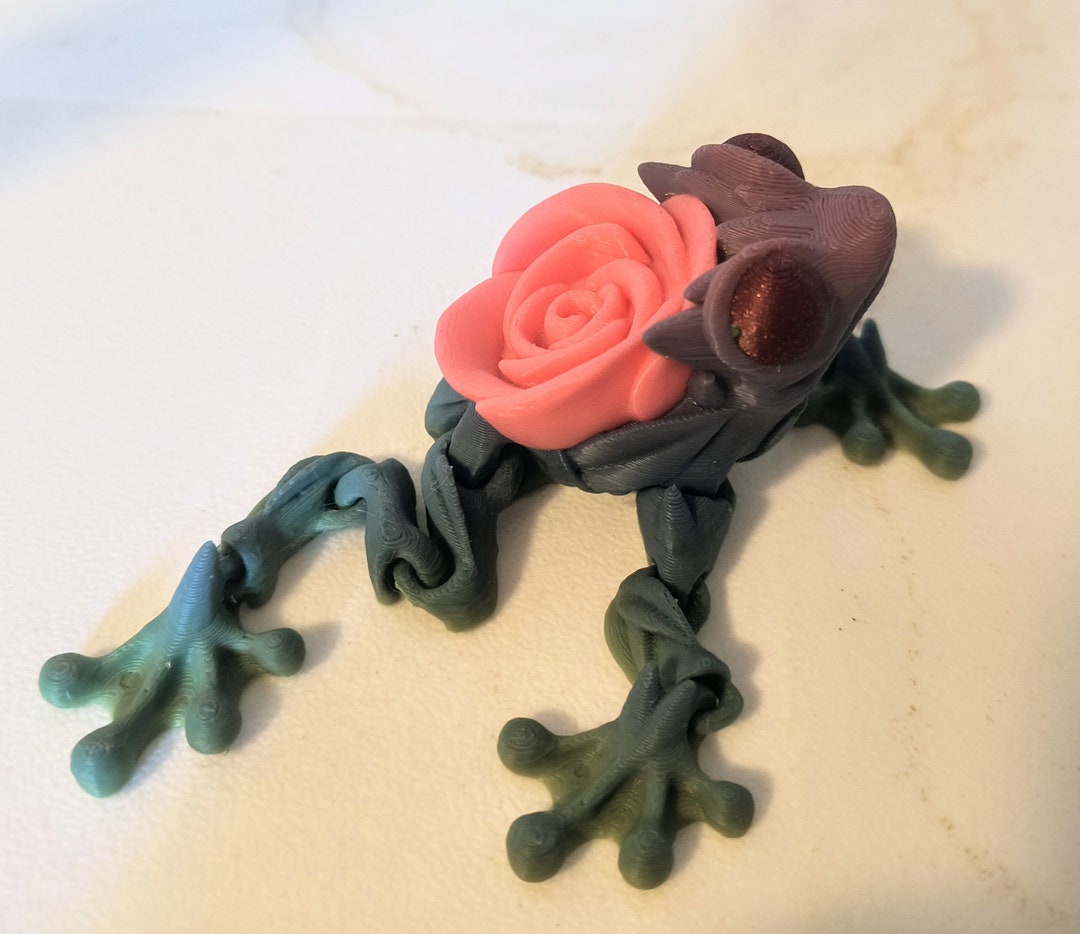 Rose Frog, Articulated Frog, Movable Joints, 3d Printed Frog - Etsy