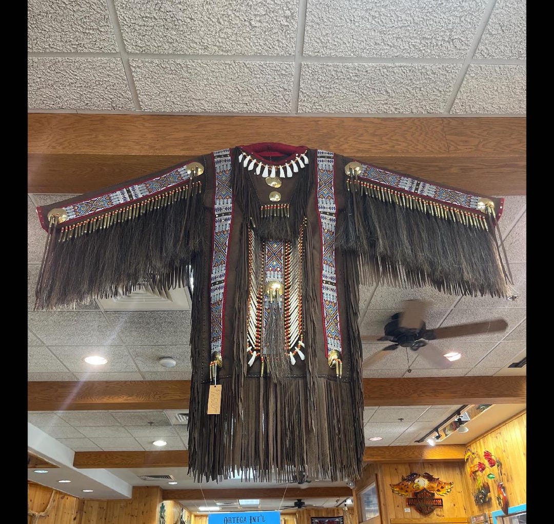 Native American Tigua Tribe Handmade War Shirt by Manuel Silva - Etsy