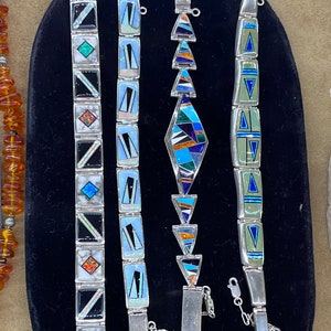 Lots of Inlay Link Bracelet - Etsy