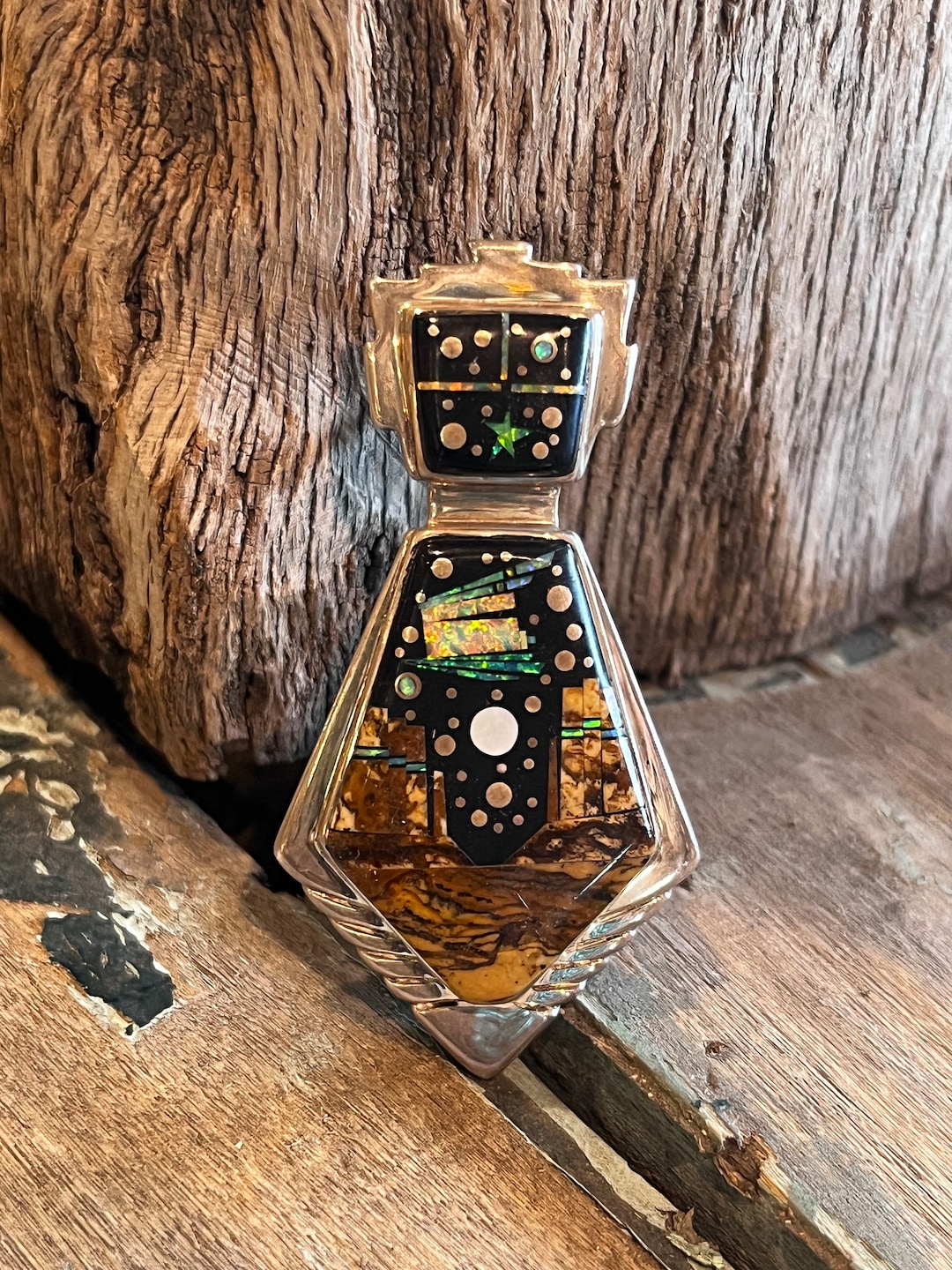 Calvin Begay Night Ski Pendant - Etsy