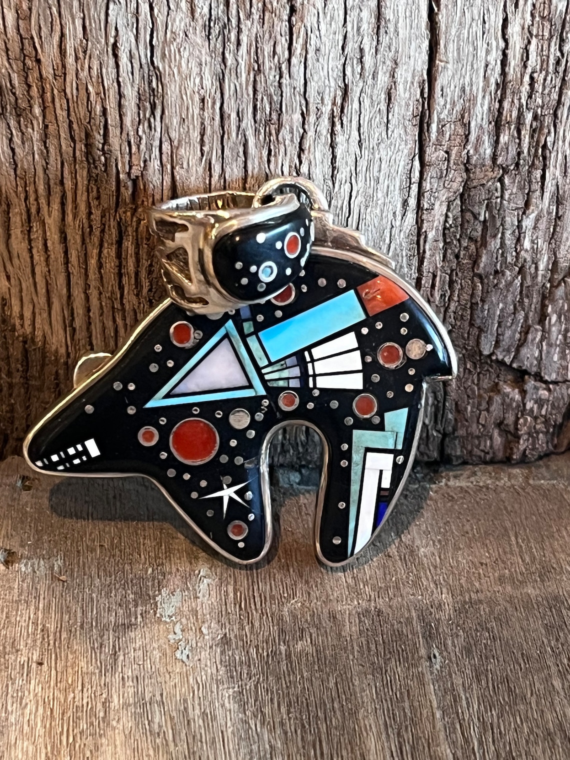 Calvin Begay Reversible Night Sky Pendant - Etsy