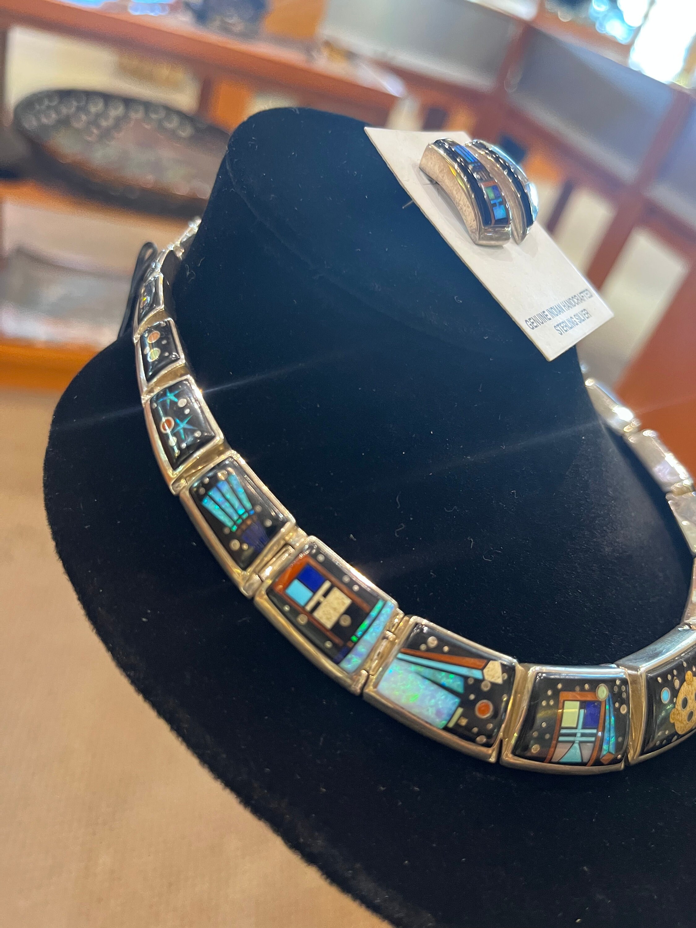 Calvin Begay Night Sky Inlay Necklace Set - Etsy