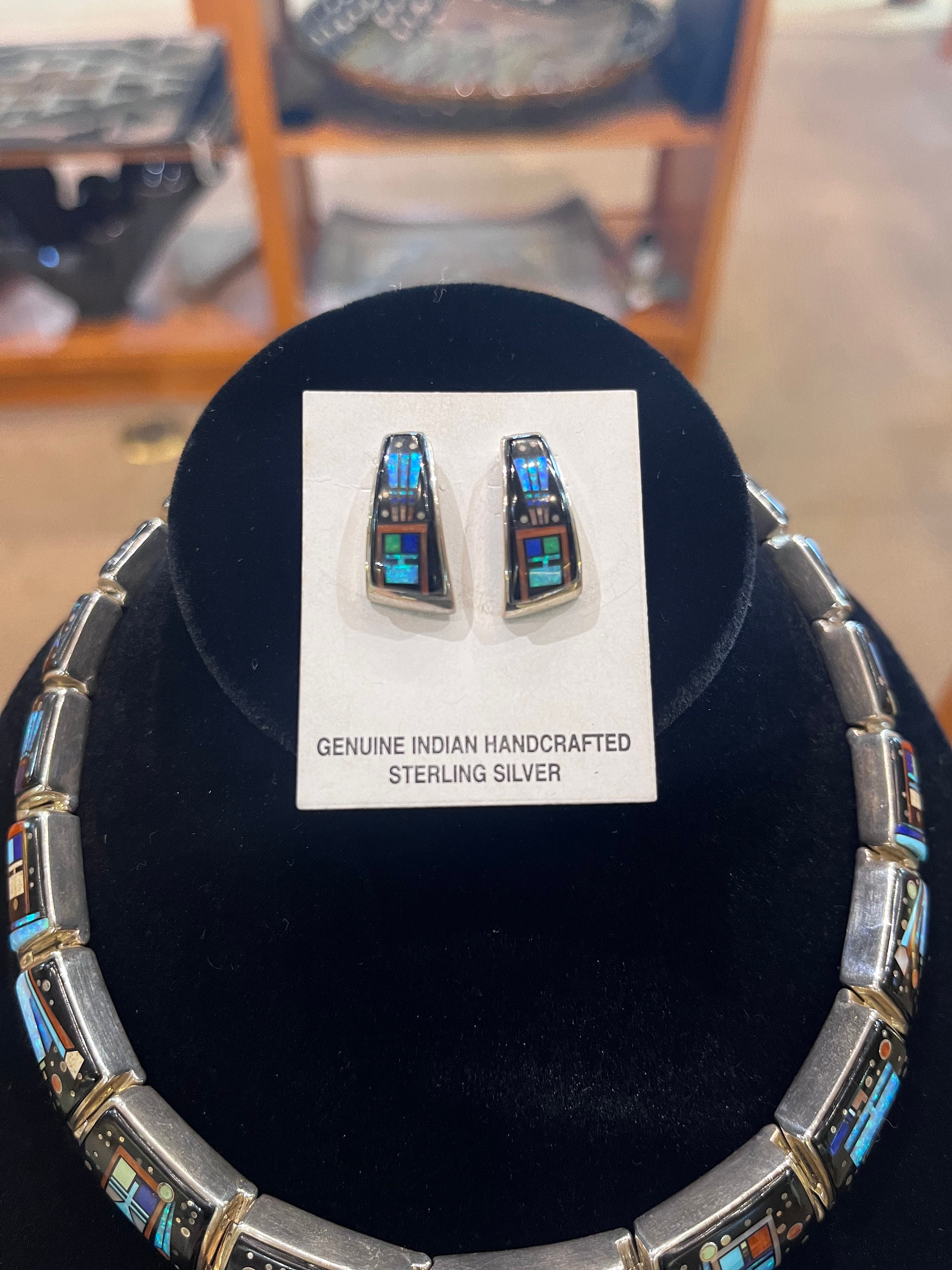 Calvin Begay Night Sky Inlay Necklace Set - Etsy