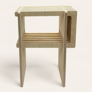 Scandinavian Minimalist Birch Bedside Table - Etsy