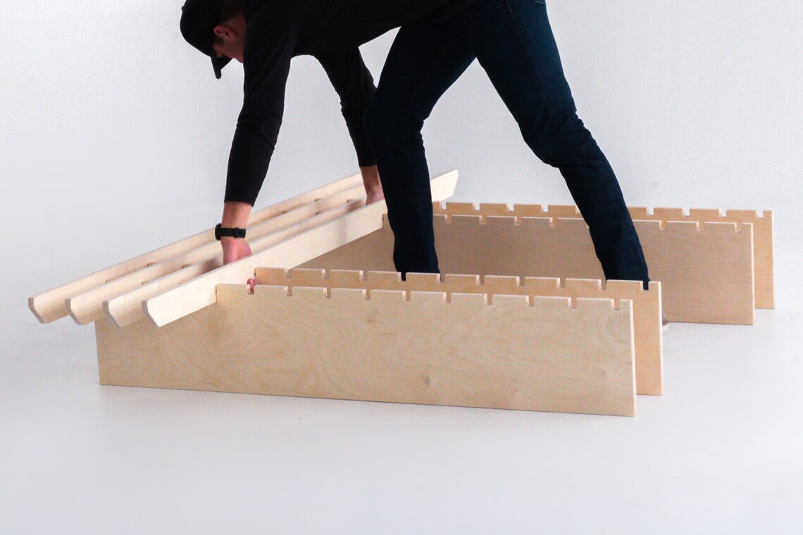 Scandinavian Minimalist Birch Platform Bed Frame - Etsy