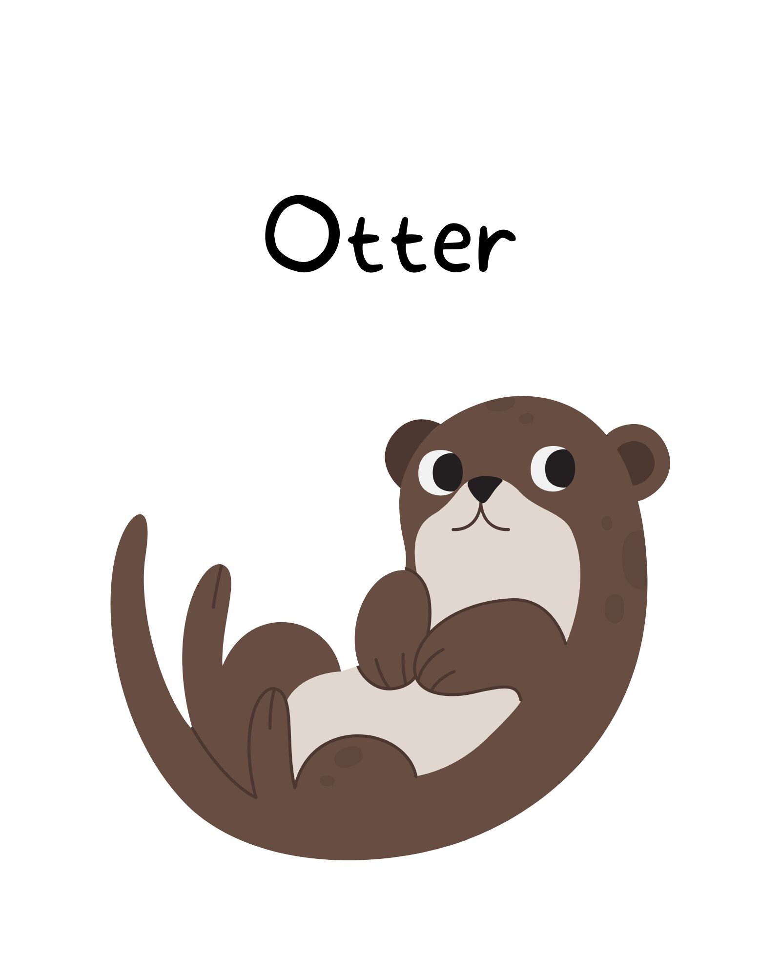 Otter Art, Nursery, Child's Room, Classroom, Digital Art, Ocean, Sea ...