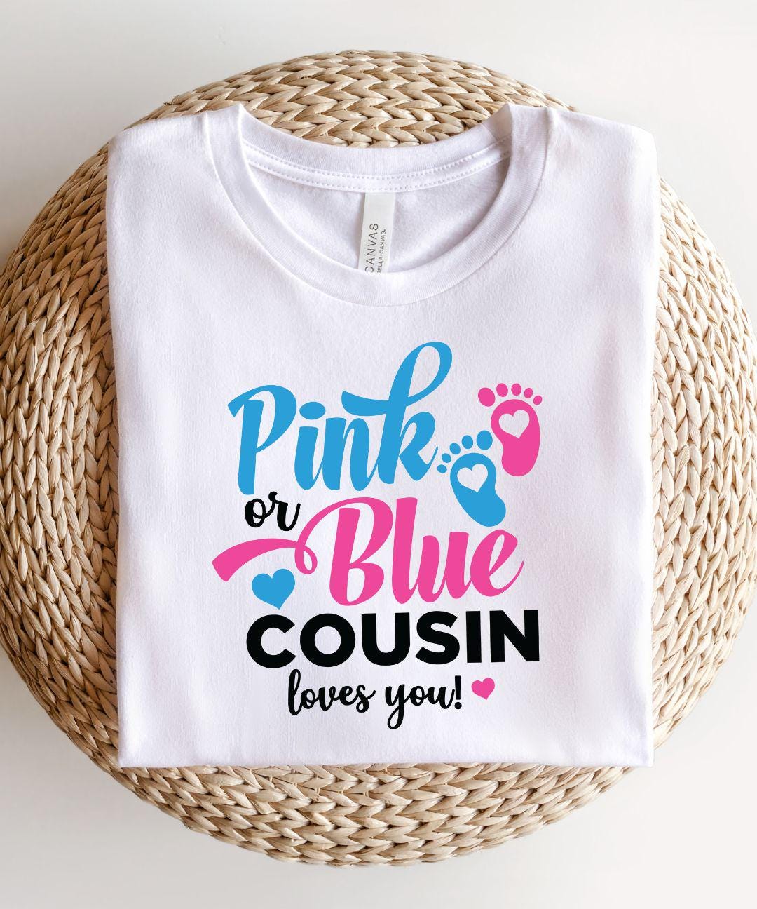 Custom "cousin Loves You" Gender Reveal Shirt: Team Boy or Girl - Etsy