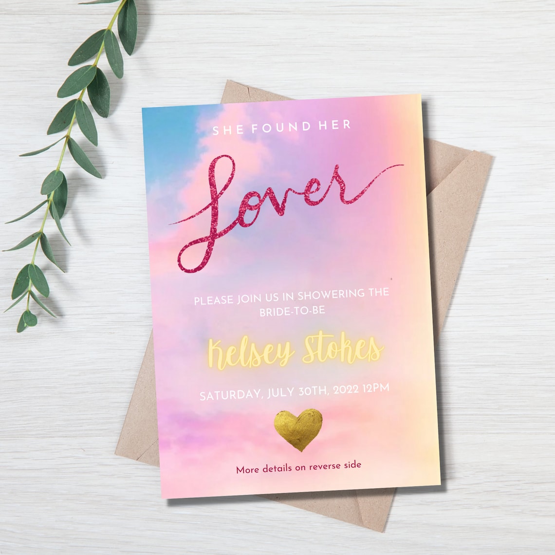 Lover Bridal Shower Invitation Editable Template, Taylor Swift Bridal ...