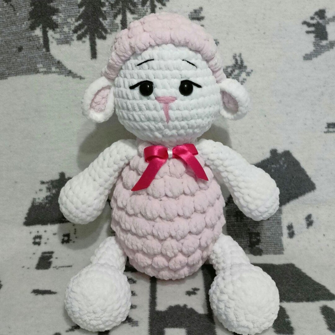 Super Sweet Innocent Lamb. 16 Inches - 40.5cm Amigurumi Plushie Crochet ...