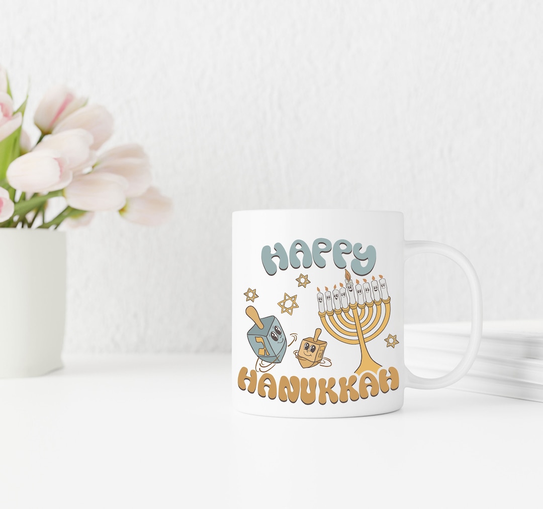 Happy Hanukkah Mug, Hanukkah Coffee Mug, Hanukkah Gift, Hanukkah Mug ...