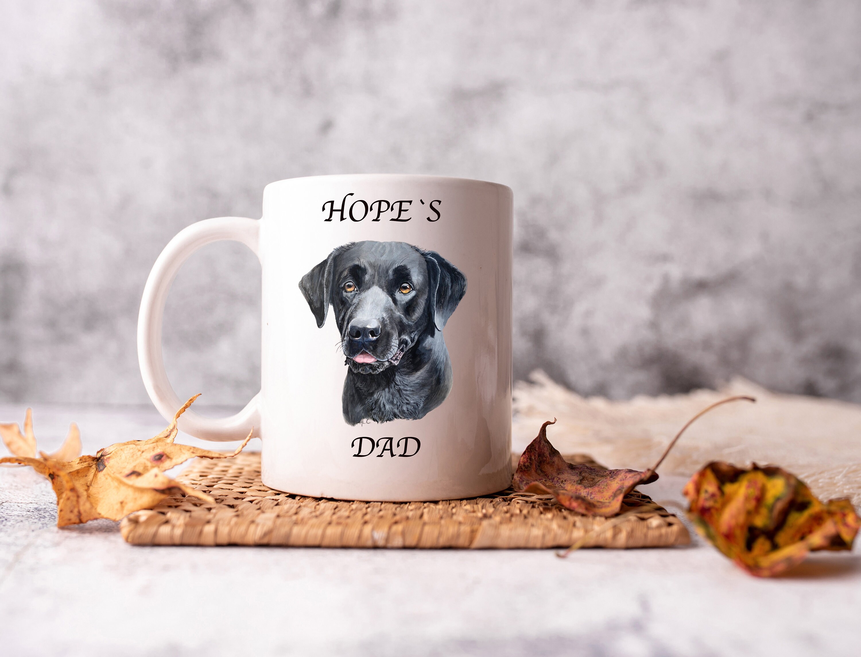 Personalized Photo Dog and Text Mug, Custom Dog Coffee Mug, Pet Photo ...