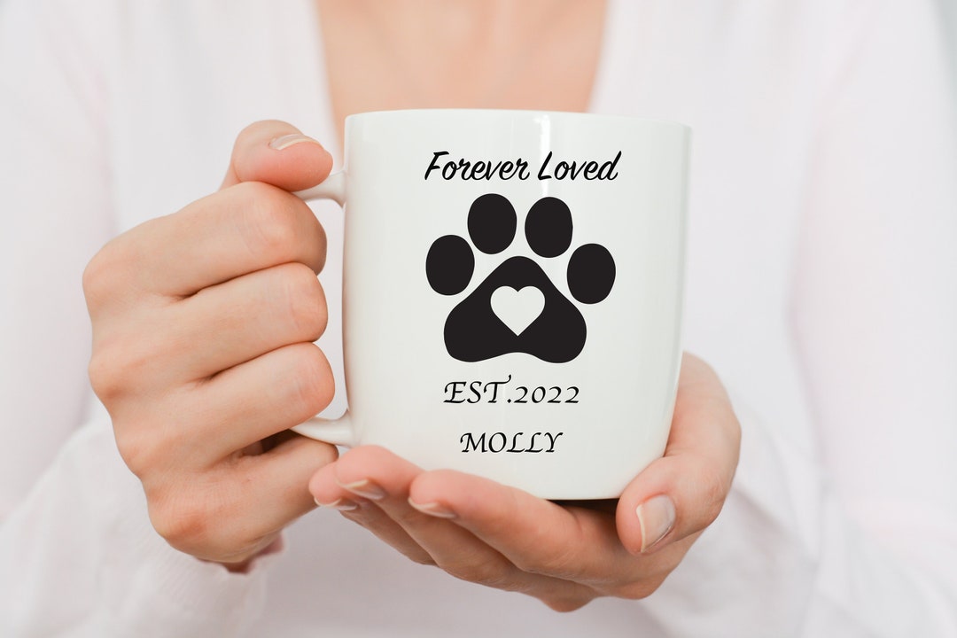 Custom Dog Paw Mug, Personalized Dog Paw Mug, Custom Dog Coffee Mug ...