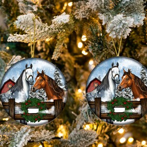 Christmas Horses Ornament for Gift, Horses Ornament, Gift for Horse ...