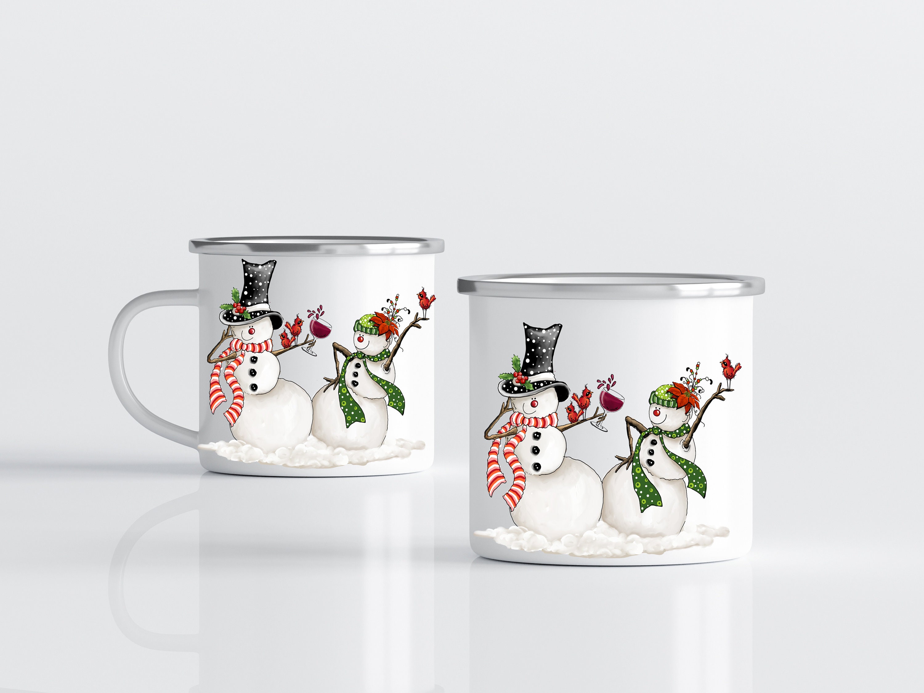 Christmas Dancing Snowmen Mug, Dancing Snowmen Mug, Snowmen Mug ...