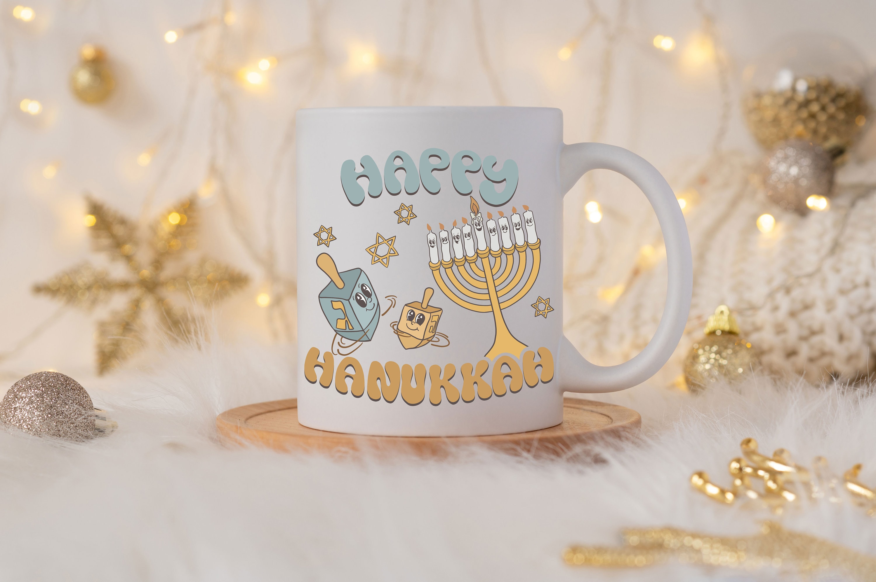 Happy Hanukkah Mug, Hanukkah Coffee Mug, Hanukkah Gift, Hanukkah Mug ...
