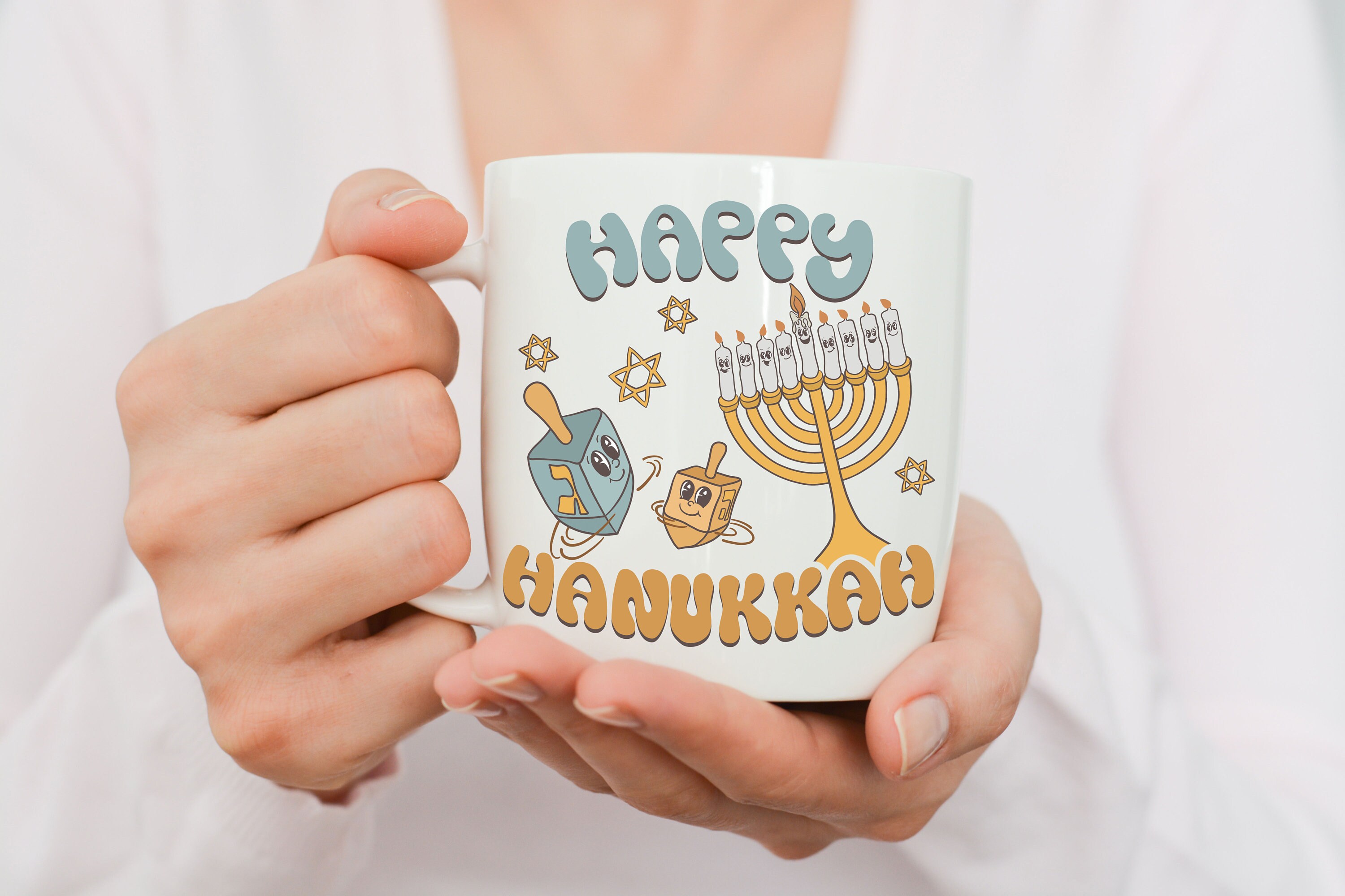 Happy Hanukkah Mug, Hanukkah Coffee Mug, Hanukkah Gift, Hanukkah Mug ...