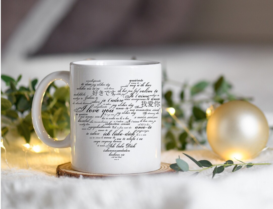 I Love You in 195 Country Languages Mug, I Love You Mug, I Love ...