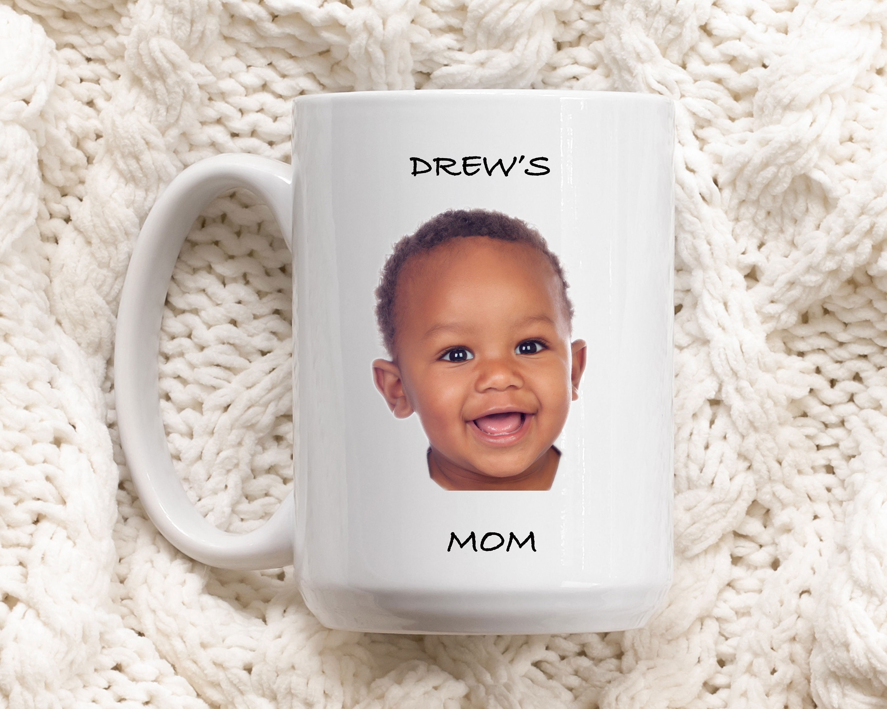 Custom Baby Face Coffee Mug, Baby Photo Mug, Personalized Picture ...