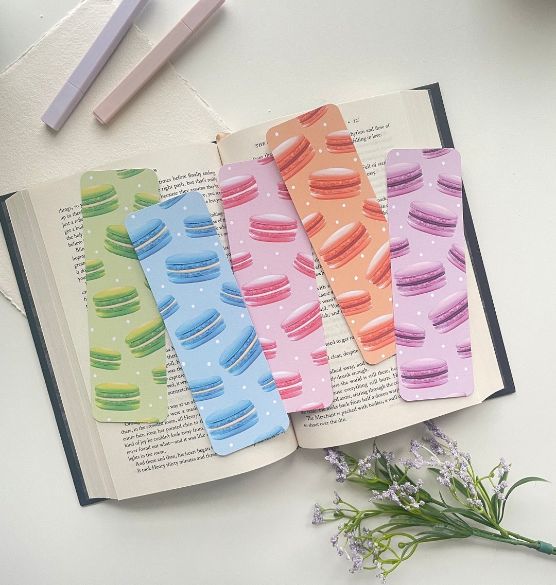 Macaron Pattern Bookmarks | Handmade Page Marker | Individual or Set ...