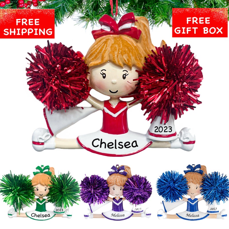 Cheerleader Christmas Ornament - Etsy