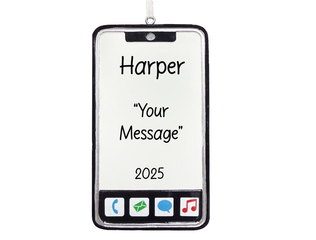Personalized Cell Phone Christmas Ornament 2025 | Customized Smartphone ...