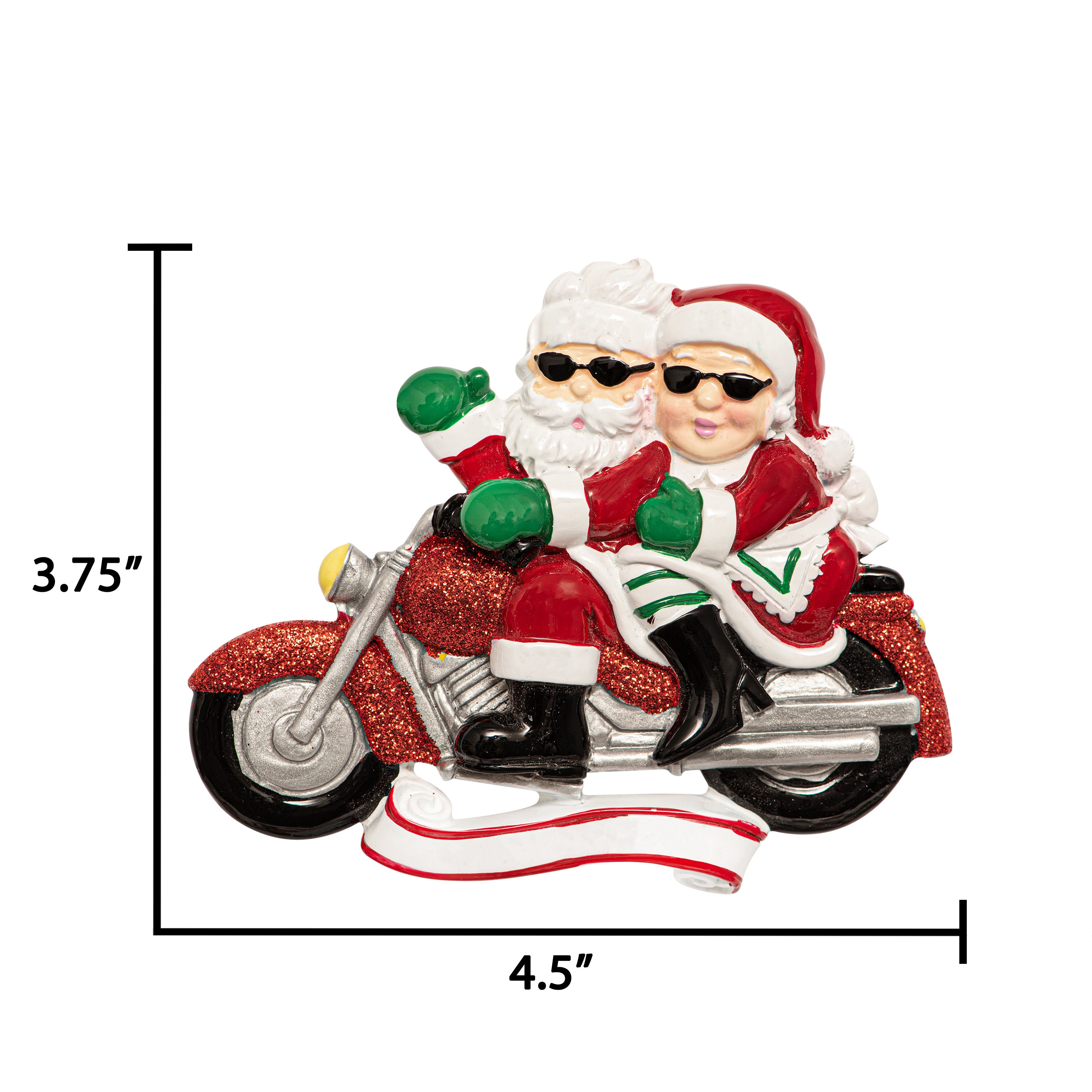 Santa and Mrs. Claus Motorcycle Christmas Ornament - Etsy